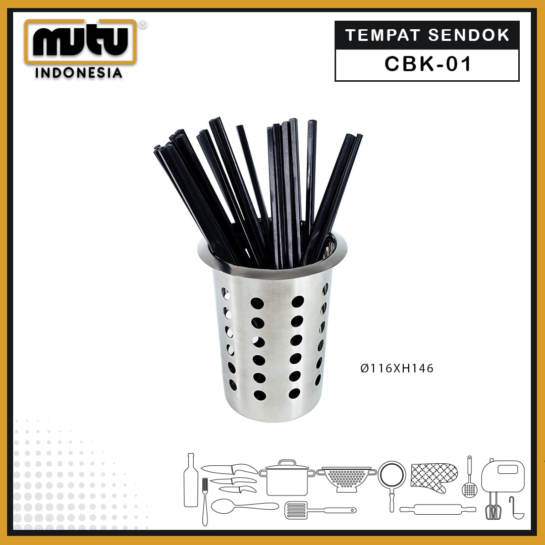 Tempat Sendok & Garpu Stainless / Cutlery Basket CBK-01 / MUTU | Lazada ...