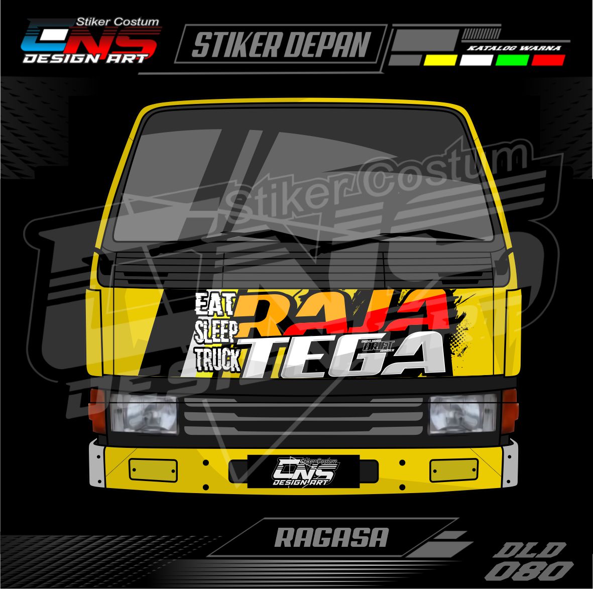 Stiker Kabin Depan Truk Ragasa Sticker Depan All Truk Canter Ragasa ...