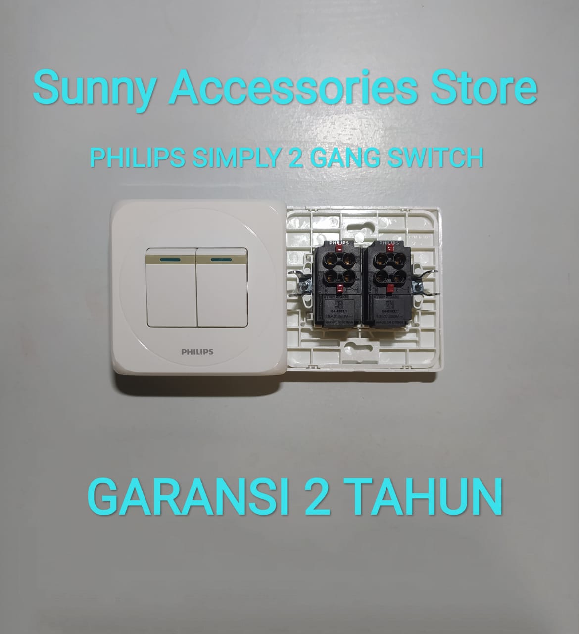 Saklar Philips Simply 2 Gang Switch Premium Product | Lazada Indonesia