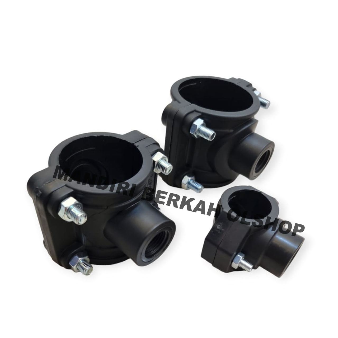 Clam saddle hdpe Sambungan Pipa Hdpe 63mm x 1/2 inch / clam sadle 32MM ...