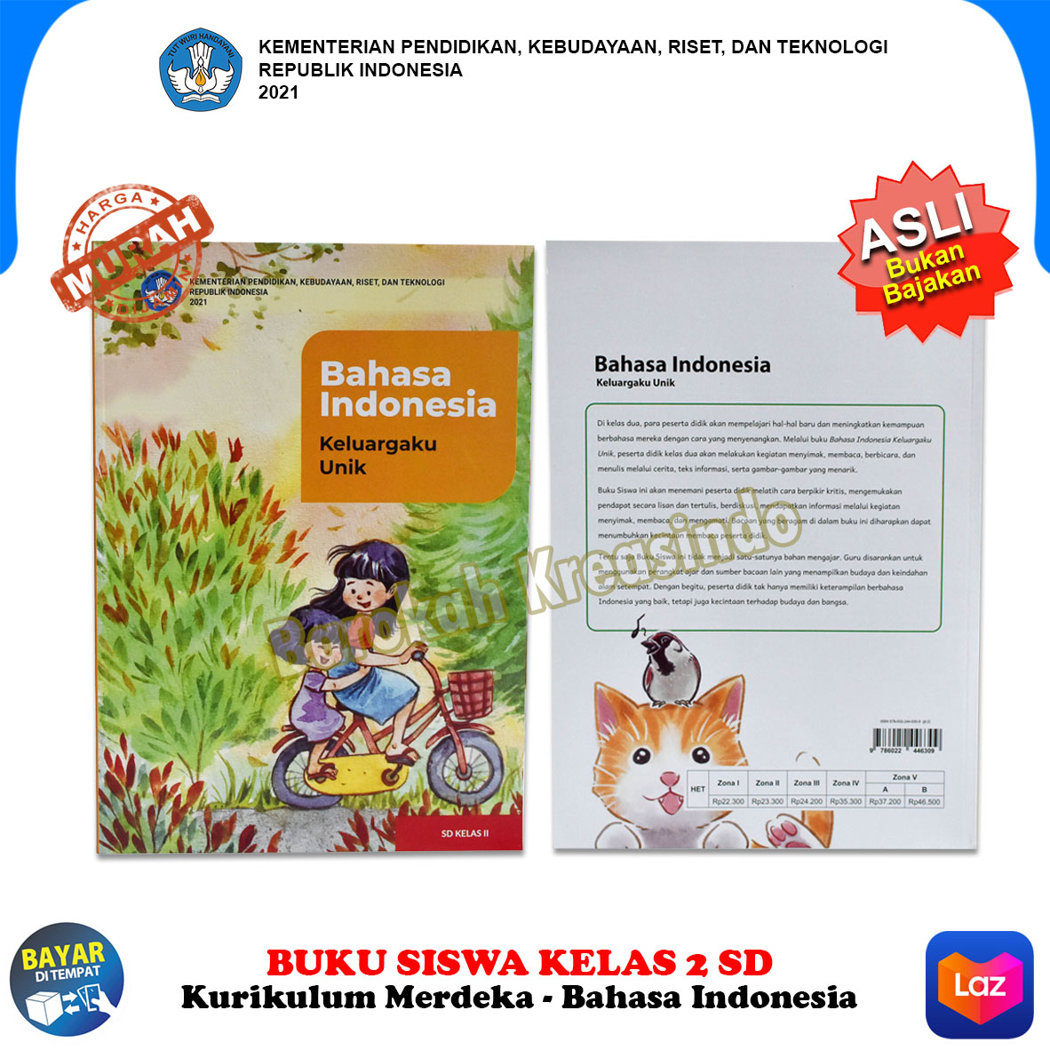 Buku Paket Pelajaran Bahasa Indonesia Kelas 2 SD Kurikulum Merdeka Kemendikbud - Kls II SD/MI ...