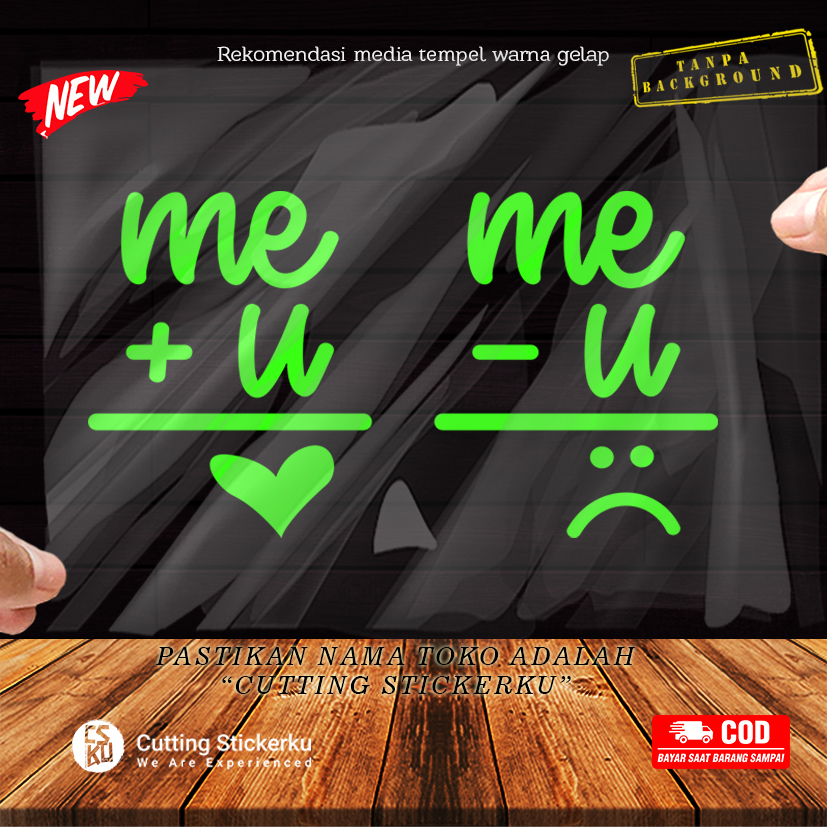 Me And You Cutting Sticker Variasi Motor Mobil Helm Stiker Imut Lucu ...
