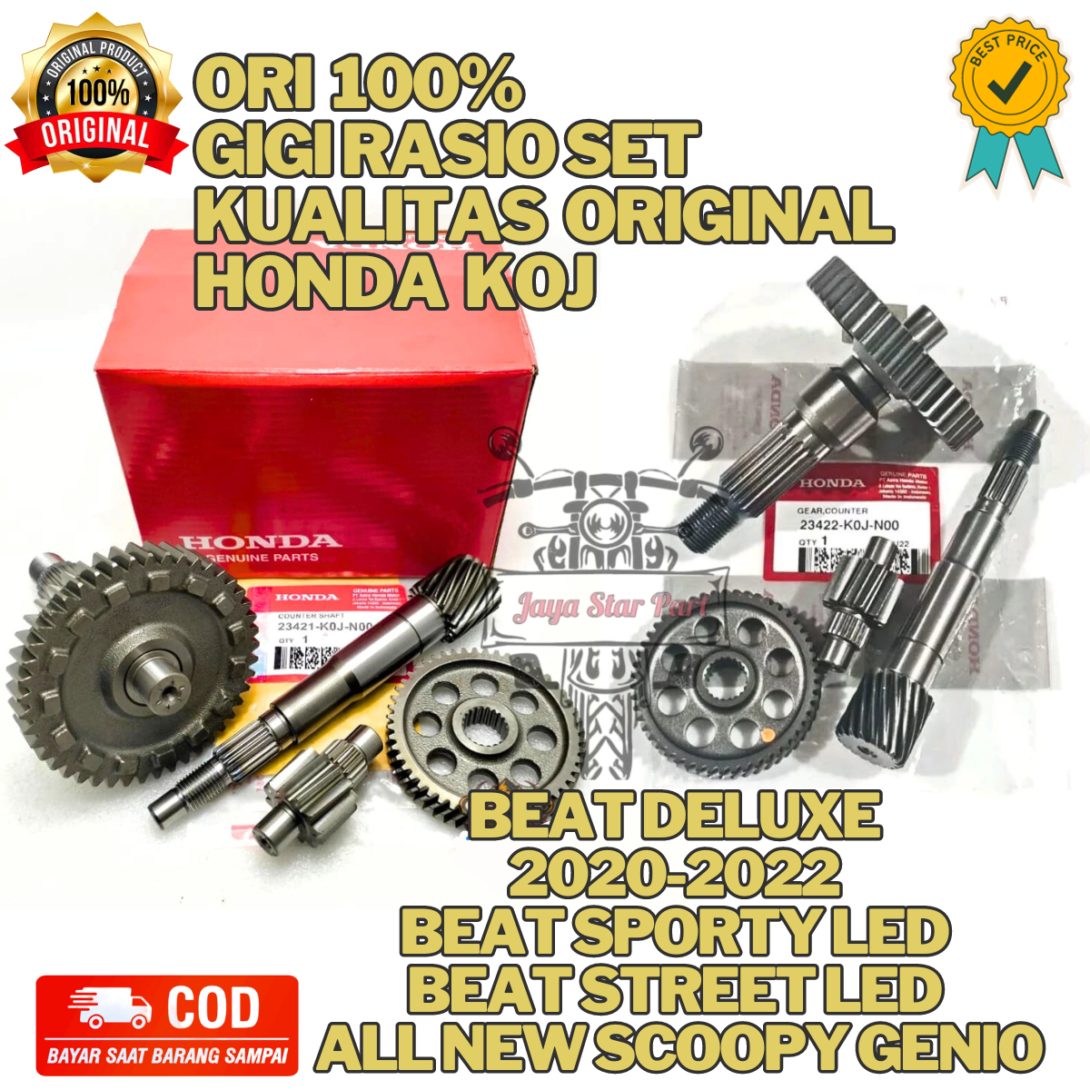 ORIGINAL HONDA AHM GIGI RASIO SET KOMPLIT KODE KOJ GEAR GARDAN SET ...