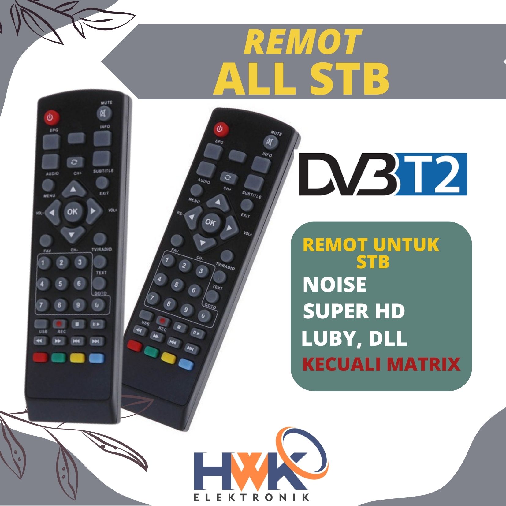 Remot STB Set Top Box TV digital DVBT2 universal bisa semua merk ...