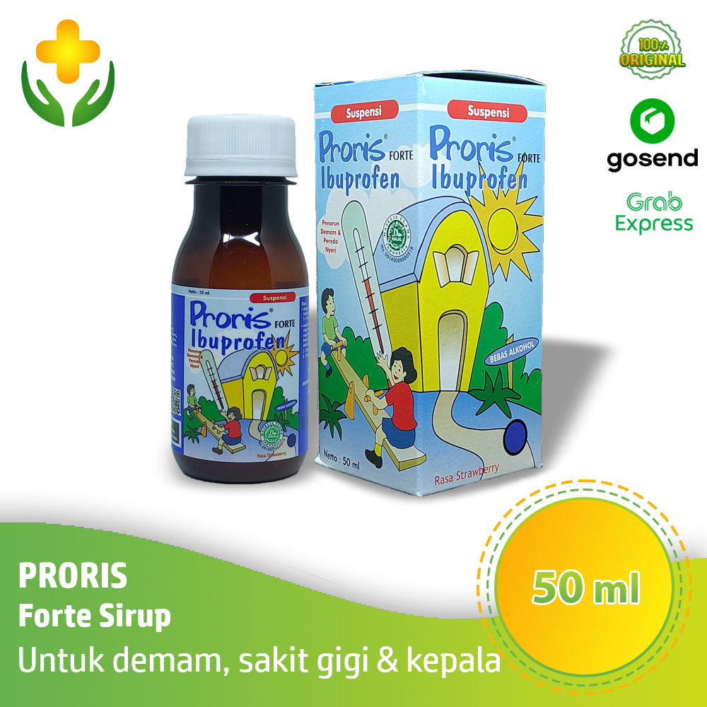 Proris Forte Sirup 50 ml Obat Panas Anak Sakit Kepala Sakit Gigi Anak ...