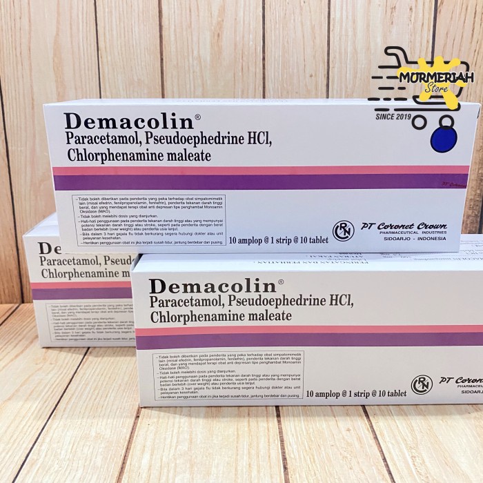 DEMACOLIN box isi 100 tablet - Obat Flu Demam Sakit Kepala | Lazada ...