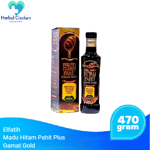 Madu Ramuan Hitam Pahit Plus Gamat Gold 470gr | Madu Pahit Gamat Gold ...