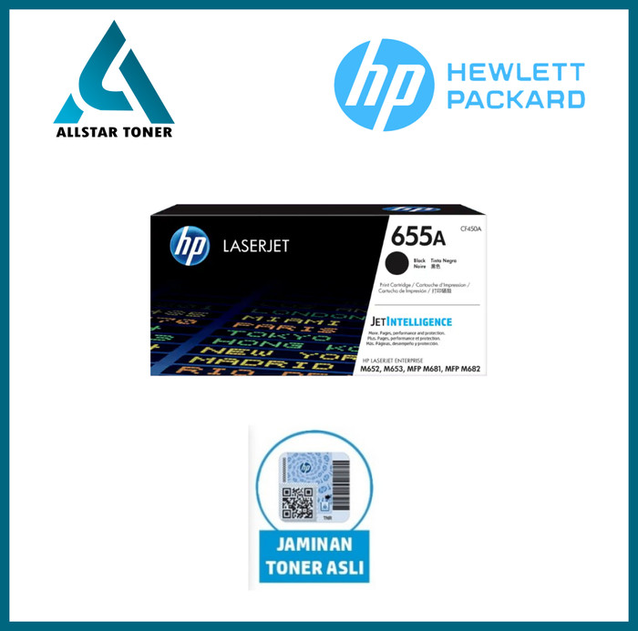 Toner HP 655A ( CF450A ) BLACK Original LaserJet Toner Cartridge ...