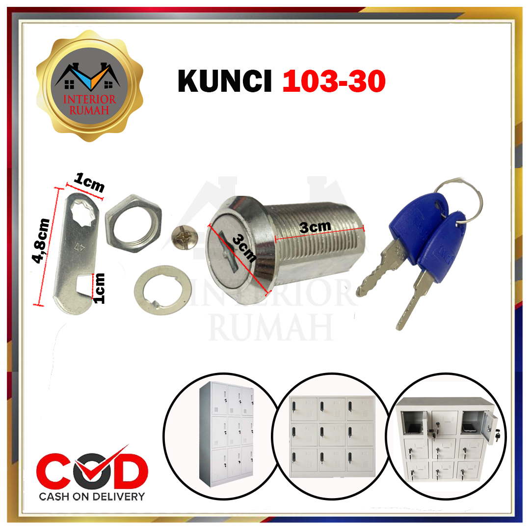 Kunci Loker Kait Cam Lock Camlock HL 103 /Locker/Kunci Lemari / Kunci ...