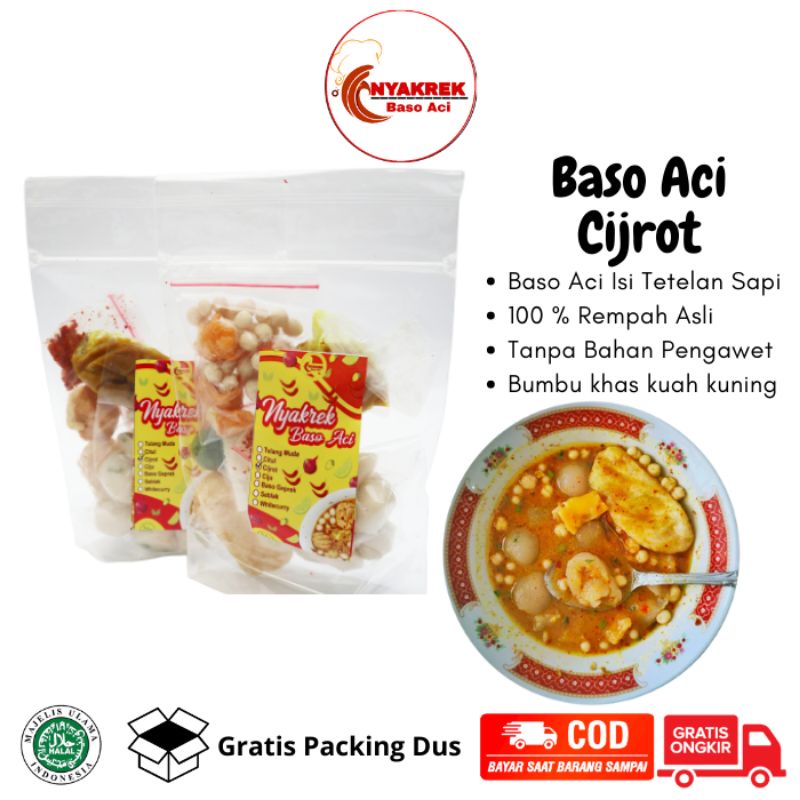 Baso Aci Instan Cijrot Bakso Aci Instan Cilok Kuah Baso Aci Isi Tetelan ...
