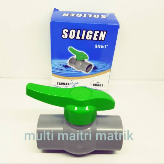 Ball Valve PVC Soligen 1 inch CN001 / stop Kran PVC 1 inch bagus ...