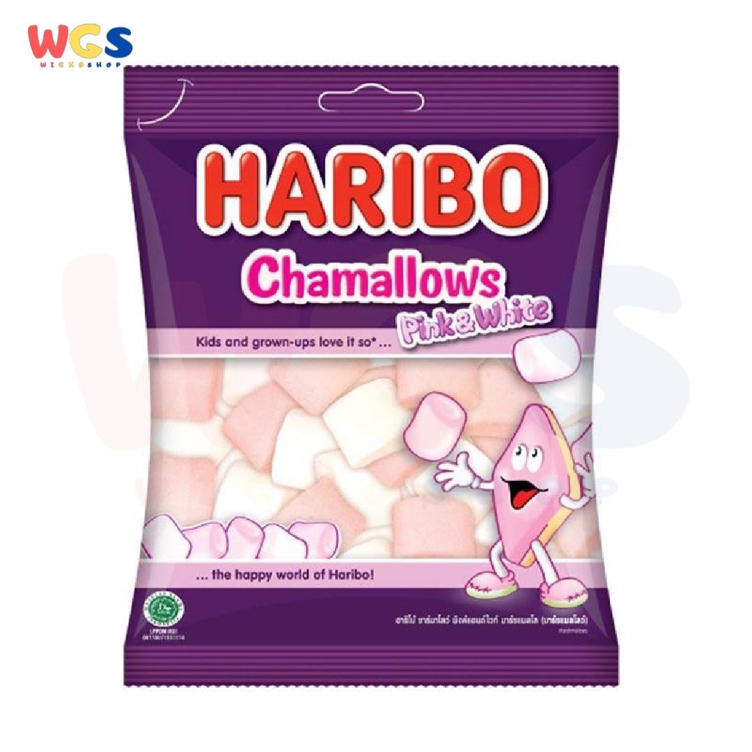 Permen Haribo Chamallows Pink & White Marshmallow 70g - Halal | Lazada ...