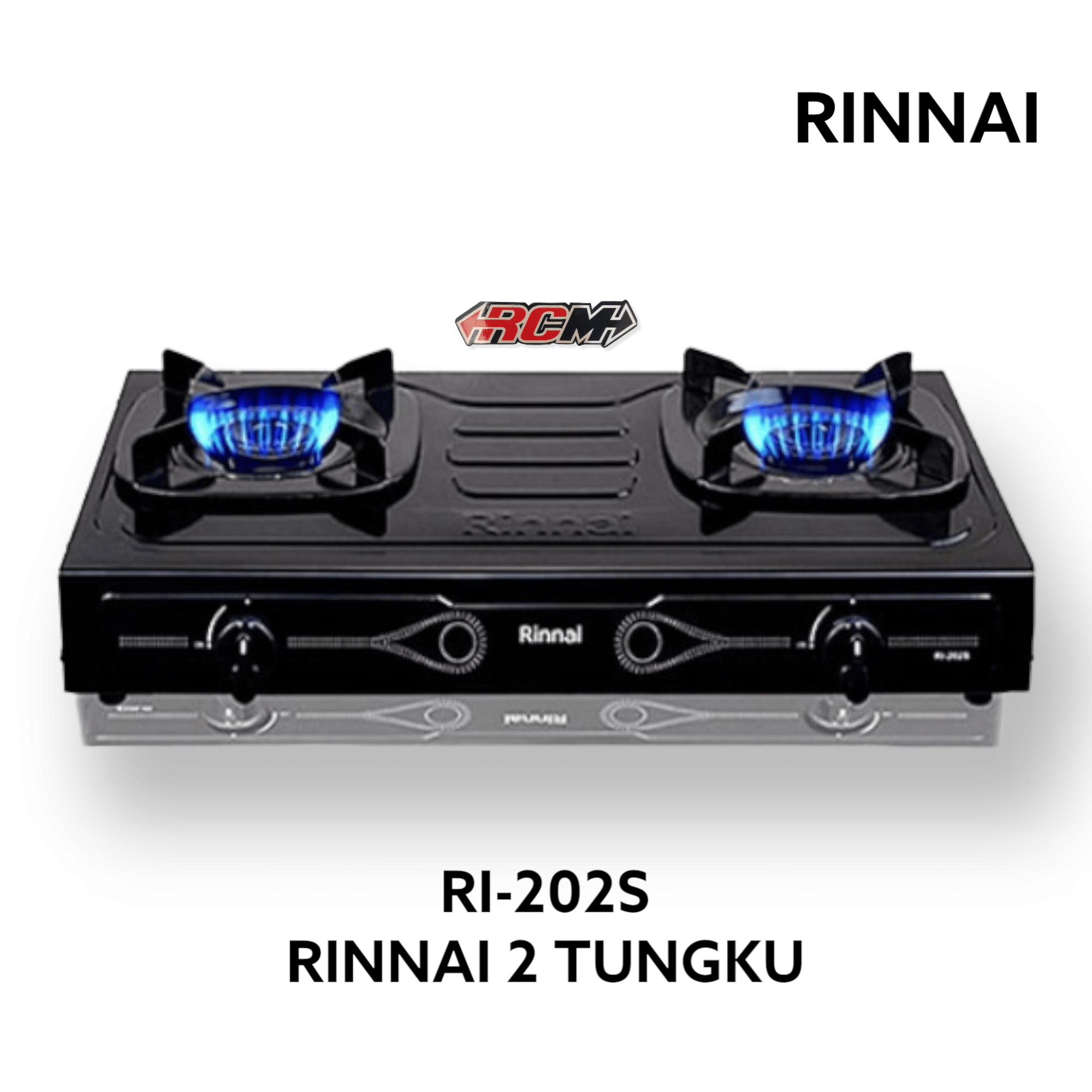 GAS STOVE KOMPOR GAS RINNAI RINAI 2 TUNGKU RI-202S R1 RI 202 S SUN ...
