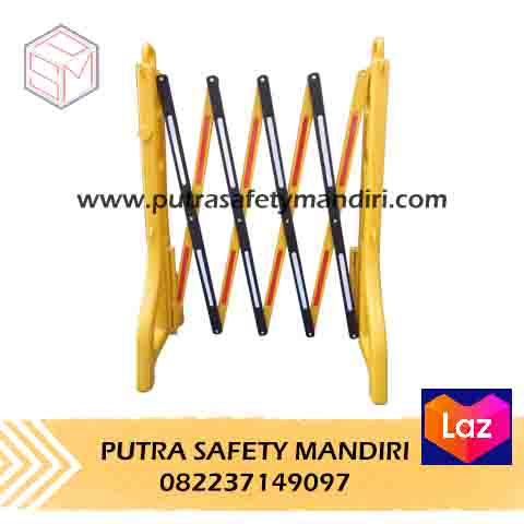 ROAD BARRIER LIPAT SAFETY FENCE PLASTIK PAGAR PEMBATAS JALAN PORTABLE ...