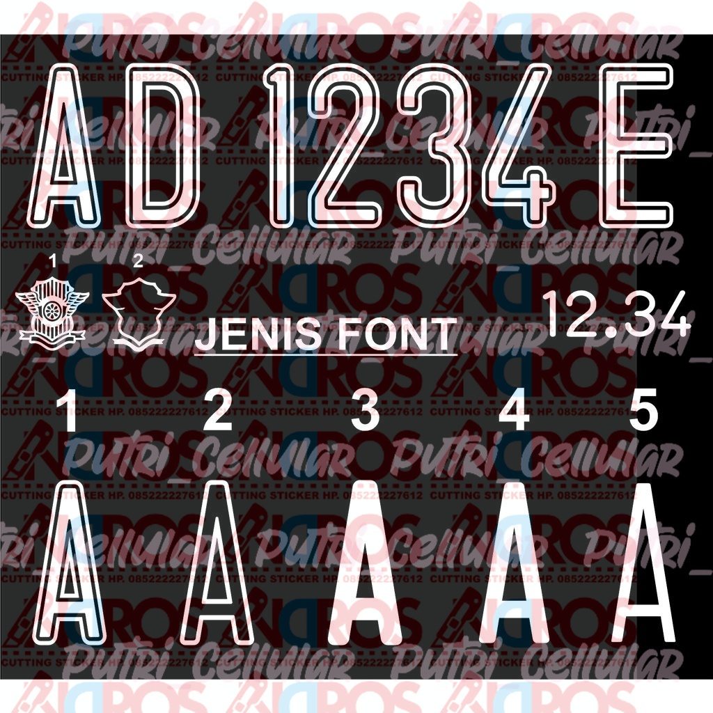 Cutting Stiker Plat Nomor Motor dan Mobil | Lazada Indonesia