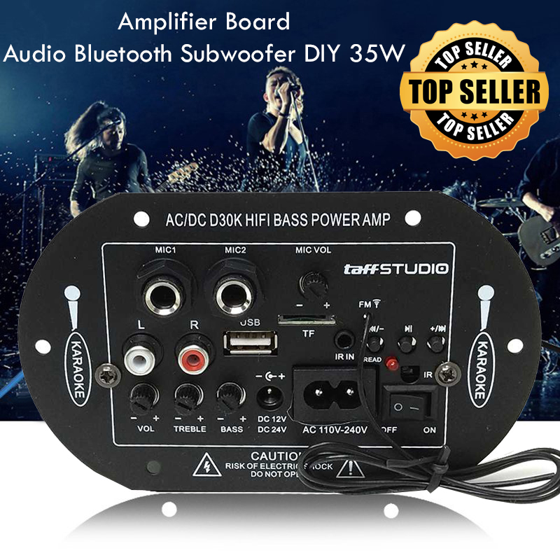 Amplifier Board Mobil Audio Bluetooth Subwoofer DIY 35W dengan Remote ...