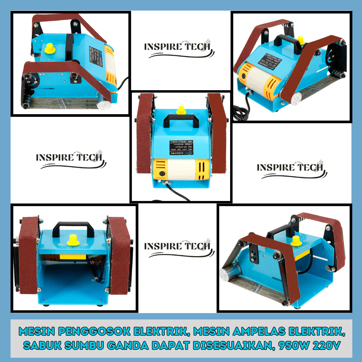 Mesin Amplas Dual-Shaft Belt Sander mesin amplas Portable amplas poles ...
