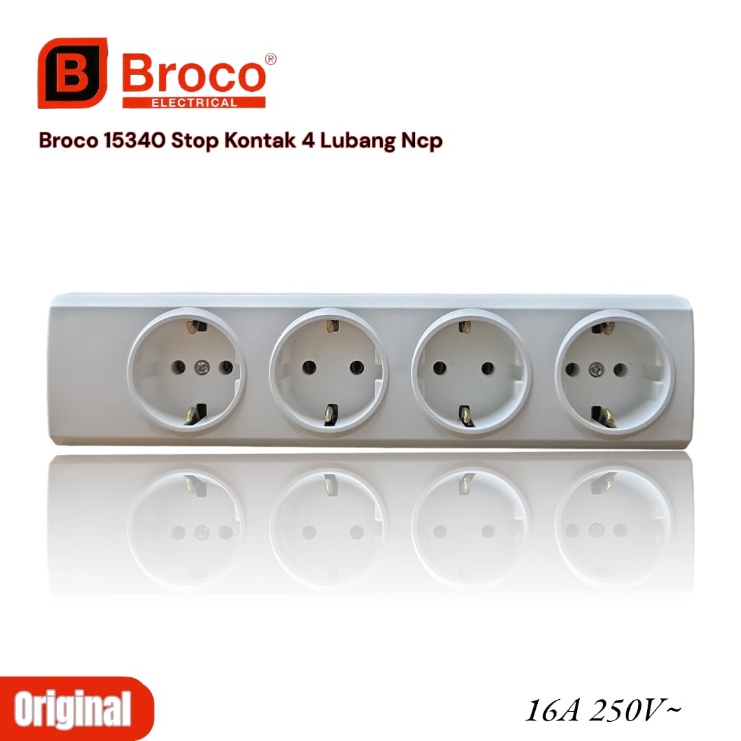 Broco 15340-55NCP (B) Stop Kontak 4 Lubang Ncp | Lazada Indonesia