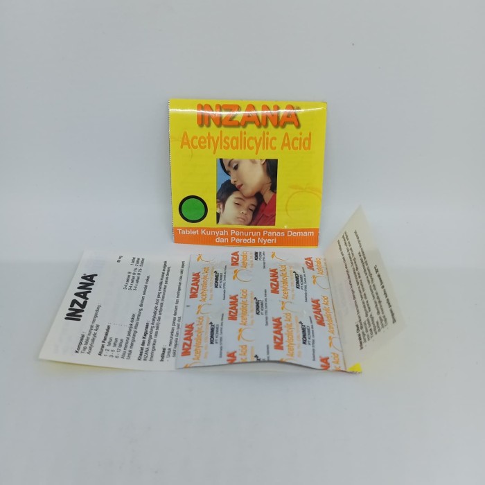 INZANA OBAT PENURUN PANAS DEMAM 1 BLISTER / STRIP ISI 4 TABLET | Lazada ...