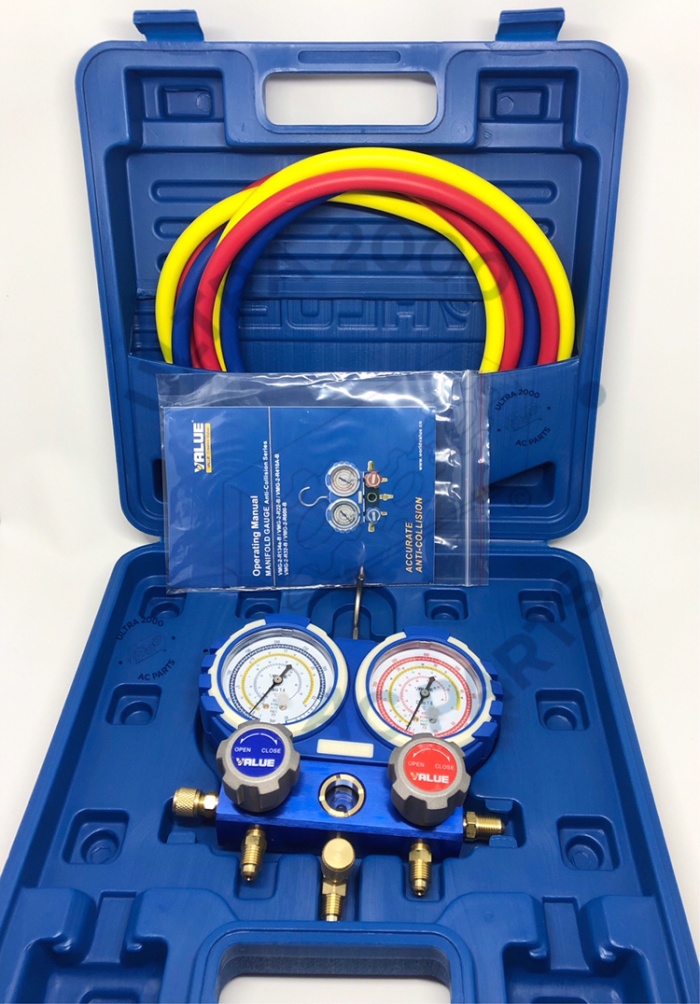 Manifold Double R410a Value VMG-2-R410a-B / Manifold Value R410 / Alat ...