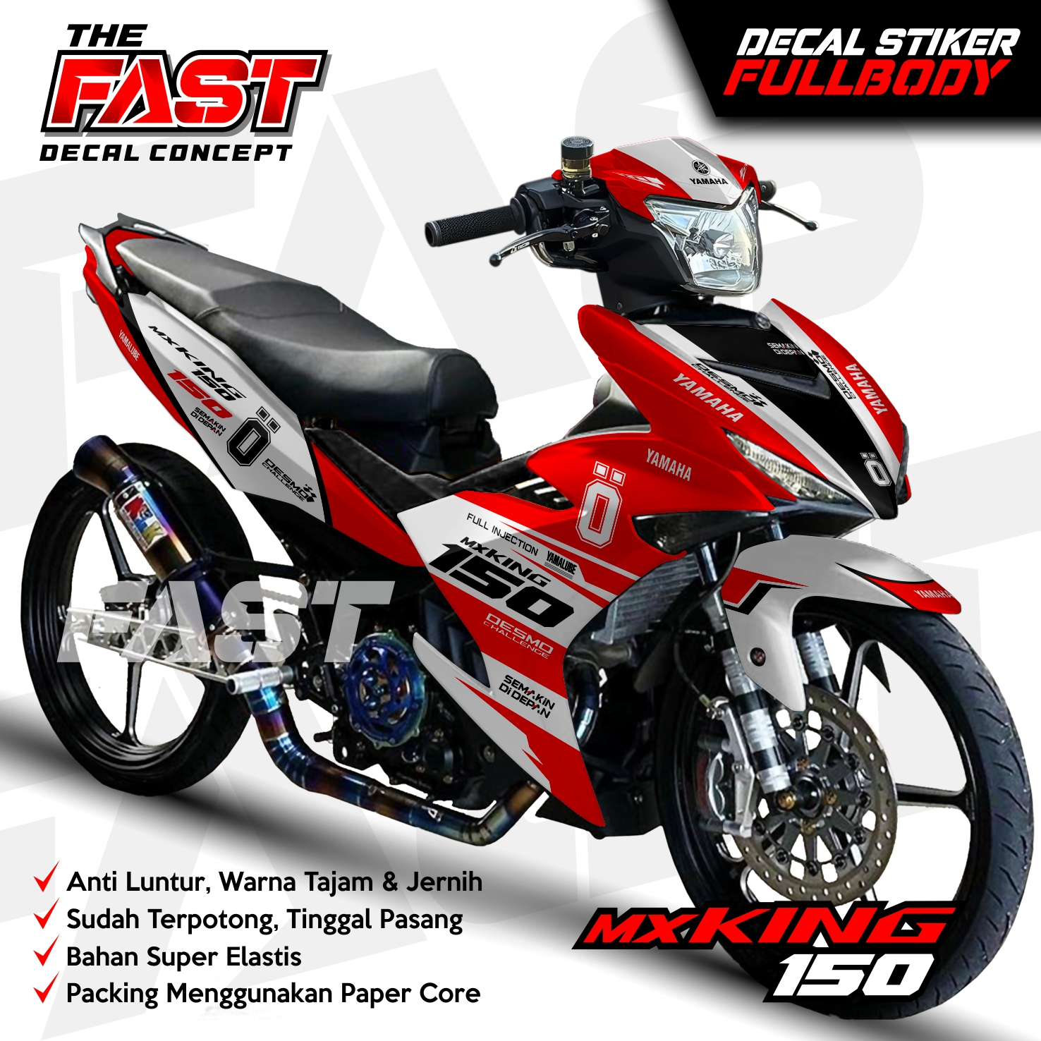 Decal MX KING 150 OLD Fullbody Ohlins Racing Cutom Sticker Striping ...