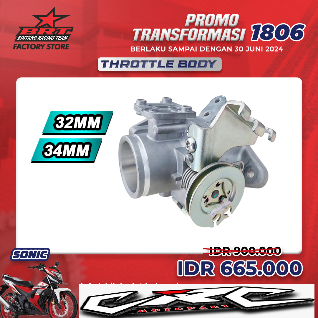 Throttle Body BRT TB sonic CBR 150 LED CB 150 R LED 32 34mm Non ...
