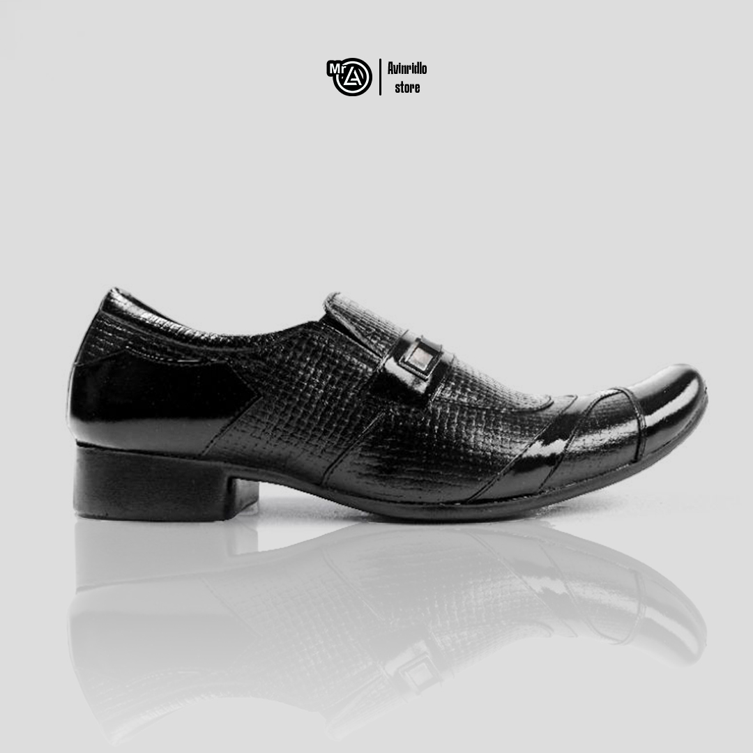 Mr.LA * Sepatu Pria Pantofel Model Slip On Kulit TGR Hitam | Sepatu ...