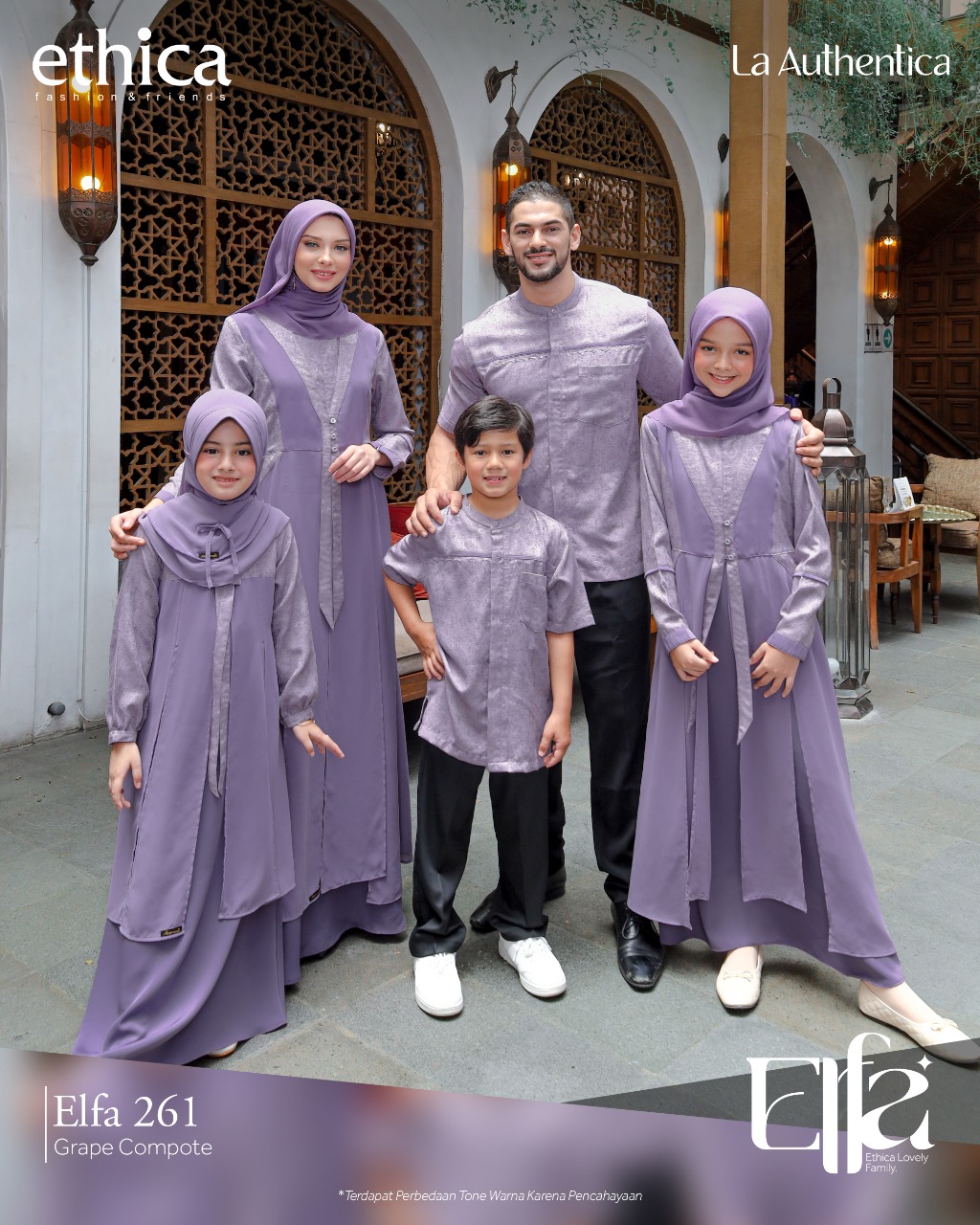 Ethica Sarimbit Keluarga Ekslusif 2023 Elfa 261 Grape Compote | Lazada Indonesia