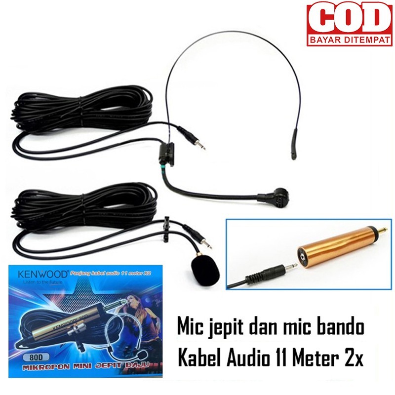 Kenwood Mikrofon Condenser Clip On Microphone 80D Mic Jepit - Mic Imam ...