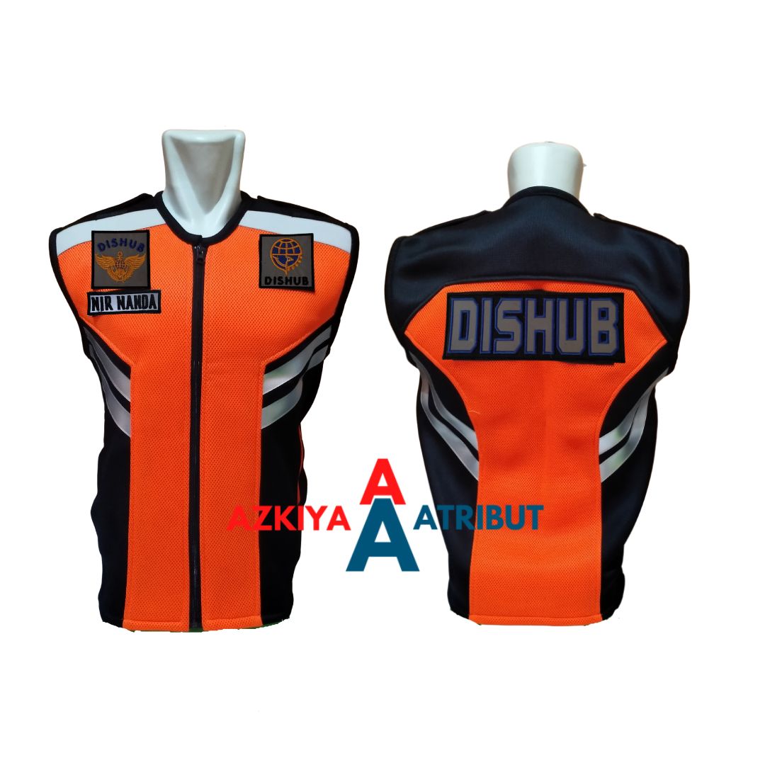 Rompi Dishub Bahan Double Mesh Tebal Logo Bordir | Rompi Kerja | Rompi ...