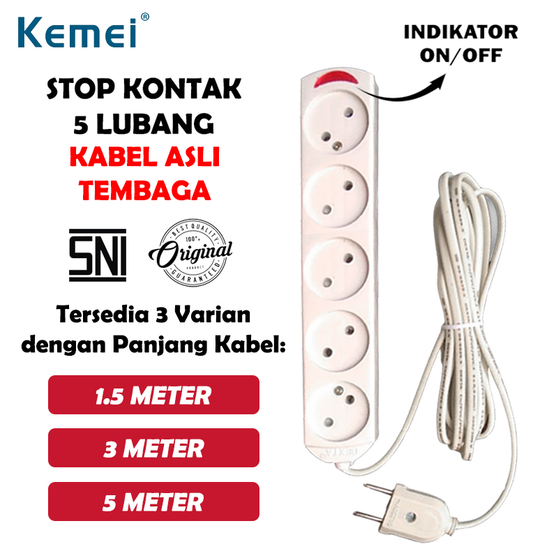 PROMO !! Stop Kontak Listrik Gepeng Dexta / Stop Kontak 4/3/2 Lubang 5 ...