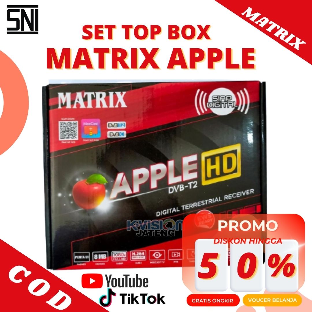 SET TOP BOX MATRIX APPLE MERAH TERBARU SNI DAN BERGARANSI | Lazada ...