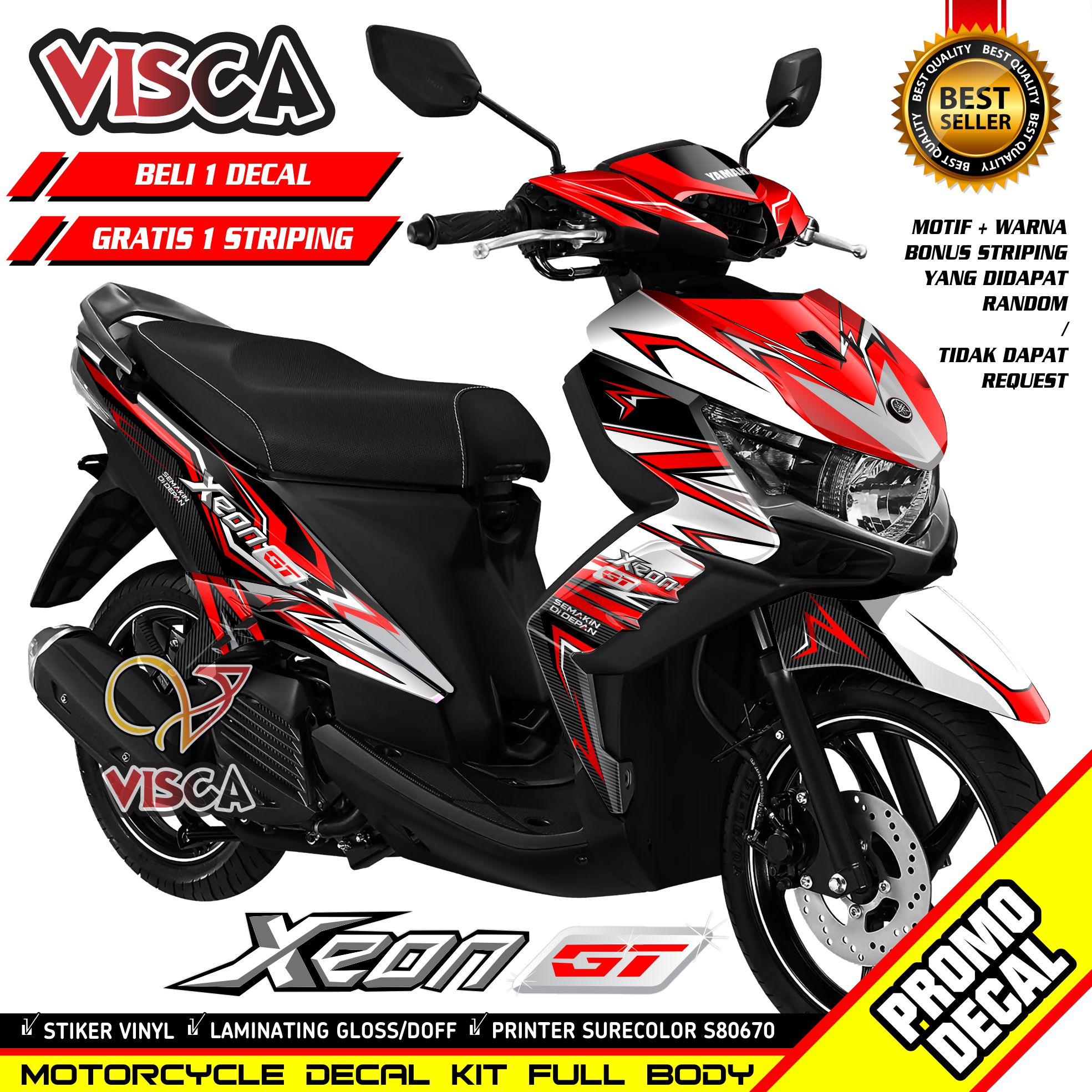 【beli 1 Gratis 1】decal Xeon Gt 125 Full Body Stiker Xeon Gt 125 Full Body Striping Xeon Gt 