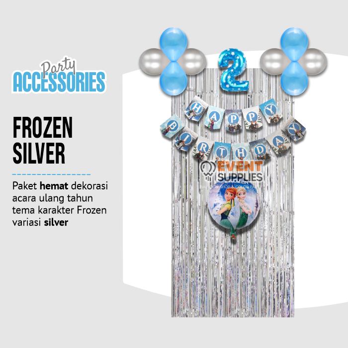 Terlengkap Paket Dekorasi Ulang Tahun Karakter Frozen Warna BiruTua ...