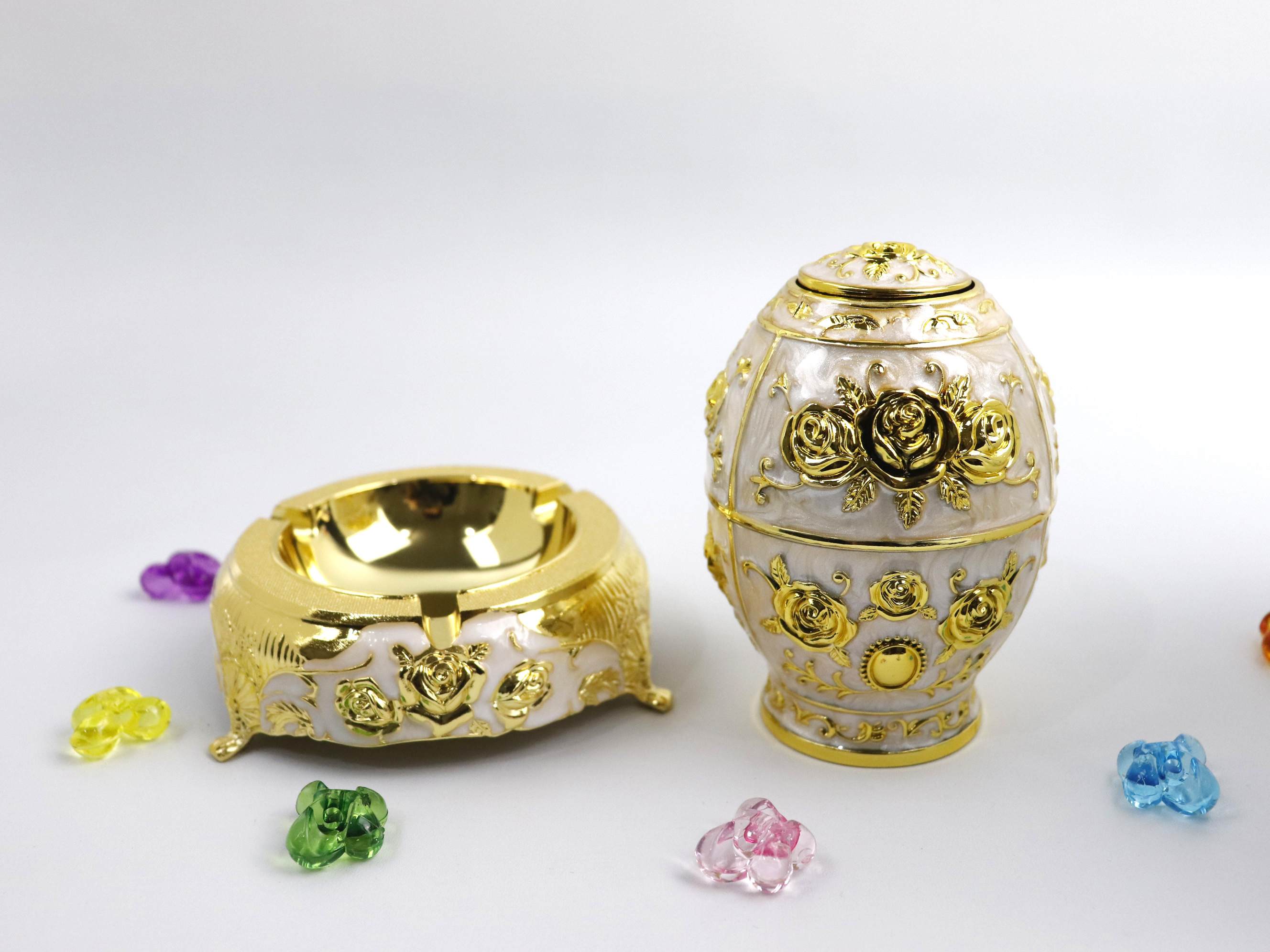 Asbak Rokok Mewah/Asbak Rokok Gold | Lazada Indonesia