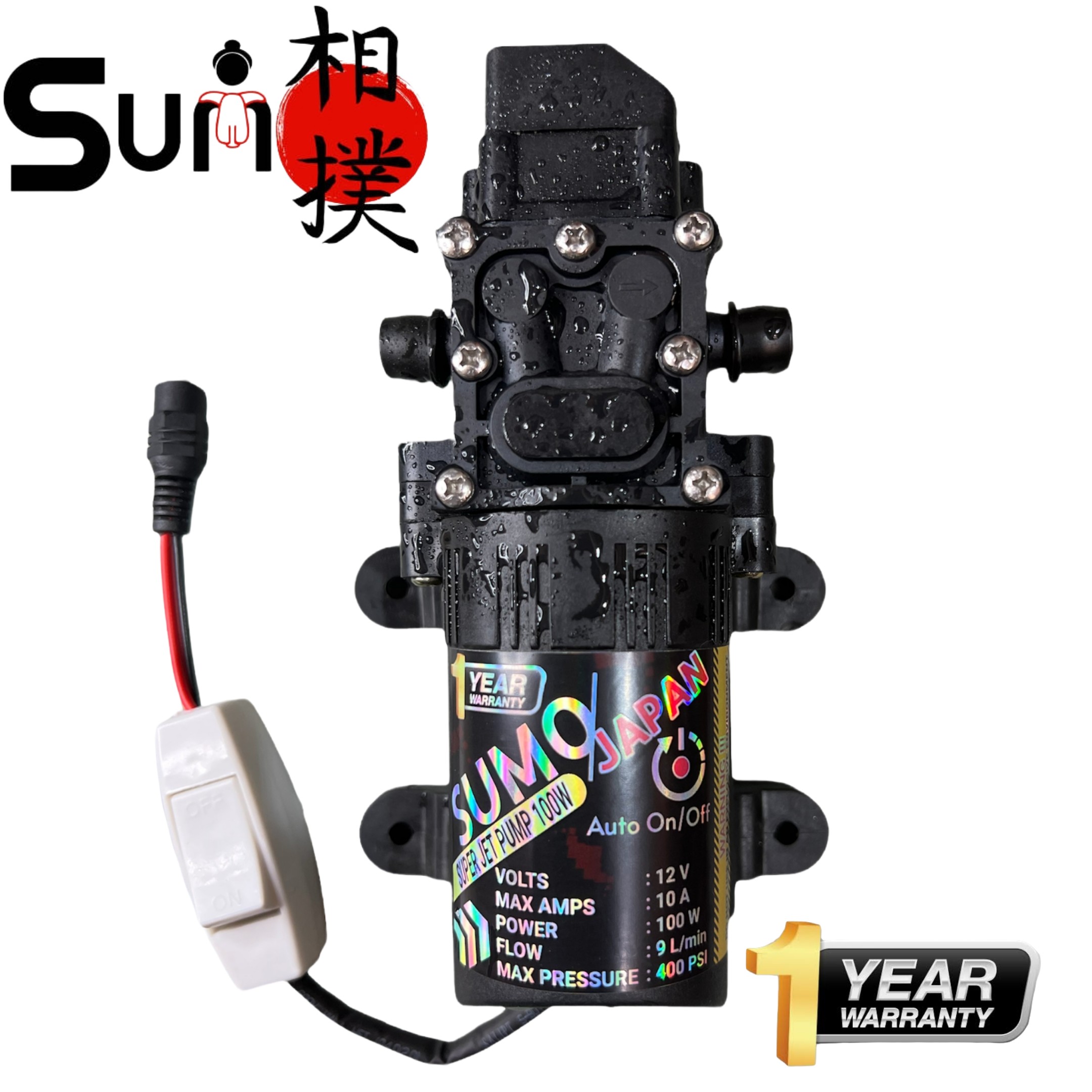 Pompa Air Otomatis Sumo JAPAN +400psi DC Water Pump 100W Alat steam jet ...