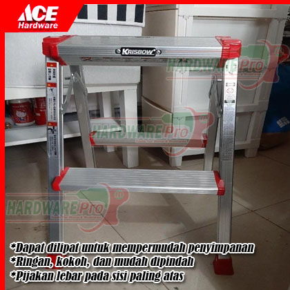Tangga Aluminium Pijakan Lebar 2 Step Tangga Pijakan kaki 2 Step Tangga ...
