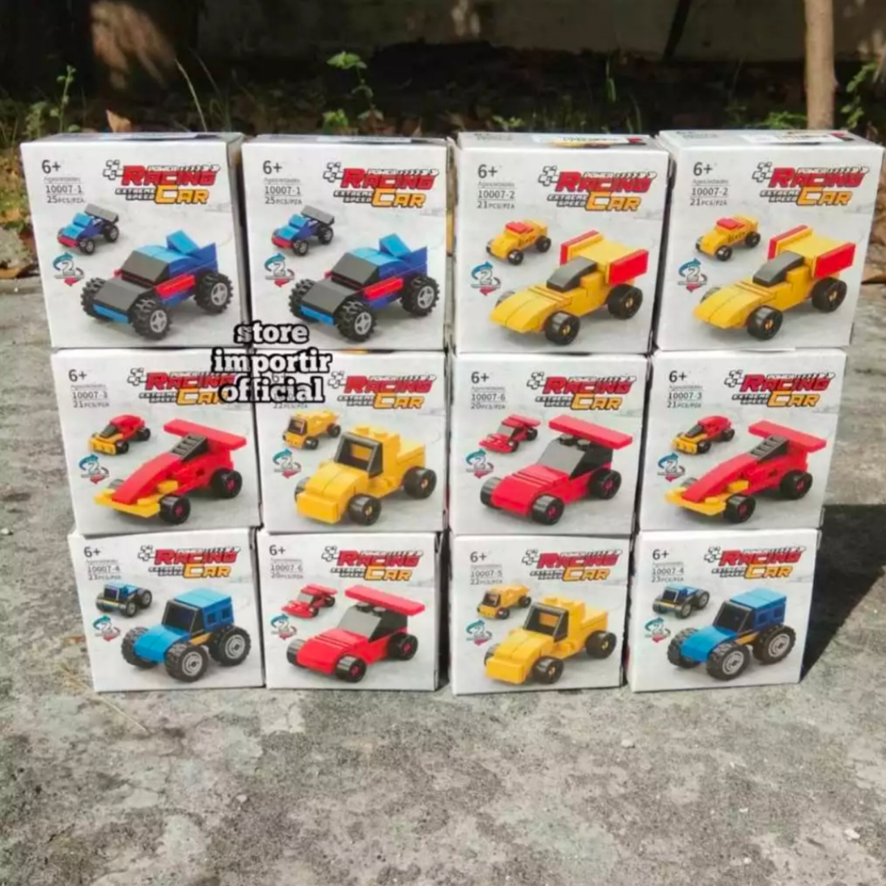 Mainan Anak Edukasi Bongkar Pasang Model RACING CAR 10007 Murah 6in1 ...