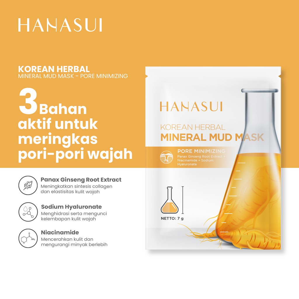 HANASUI MINERAL MUD MASK ORIGINAL BPOM - MASKER LUMPUR HANASUI | Lazada ...