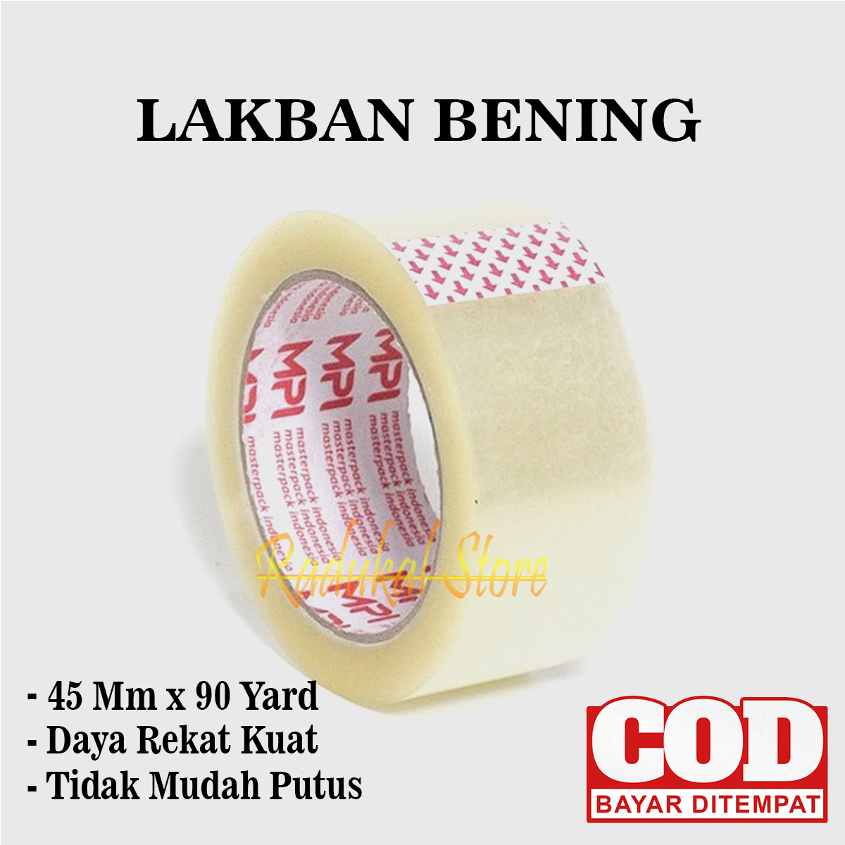 Lakban Bening 45mm x 90 Yard MPI / Lakban Super Kuat / Lakban Packing ...