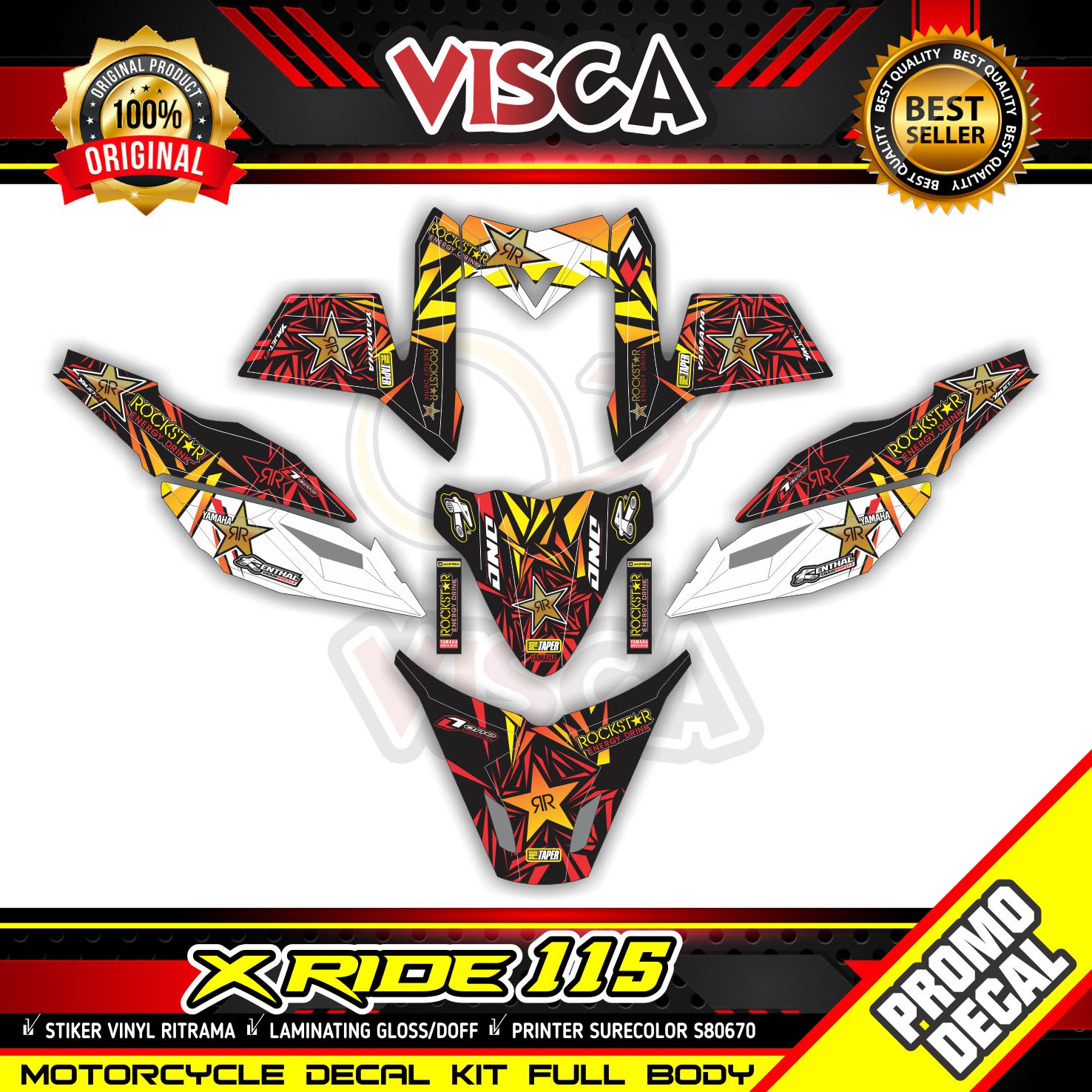 Decal Xride 115 Full Body Stiker Xride 115 Dekal Xride 115 Rockstar ...