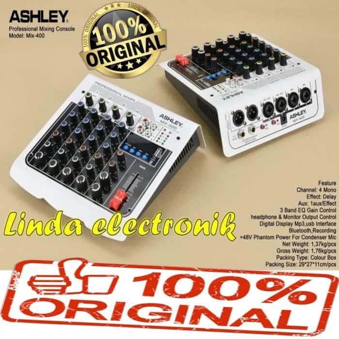 mixer ashley mix400 4channel ORYGINAL ashley mix 400 2 warna | Lazada ...