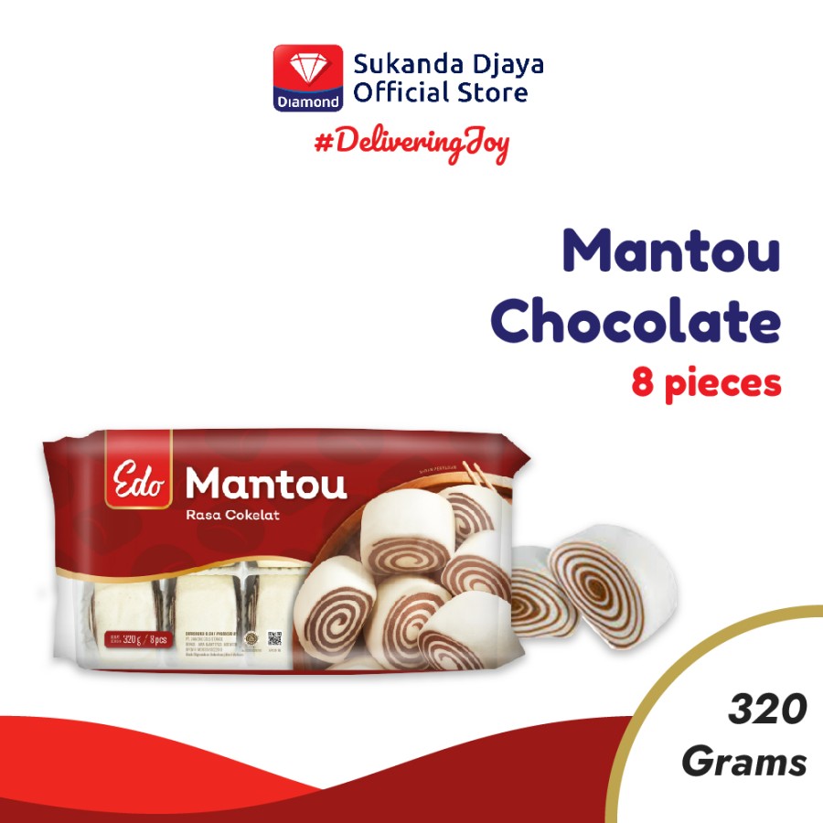 Edo Mantou Chocolate 320 gr Roti Sepan untuk Dimsum / Snack / Frozen ...