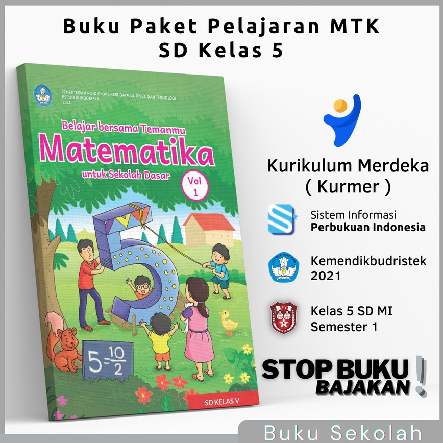 Buku Belajar Bersama Temanmu Matematika Untuk Sekolah Dasar Vol 1 Kelas 5 SD/Mi Kurikulum ...