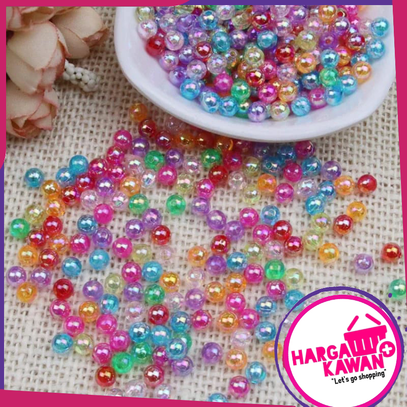 Mote Manik Manik Premium Shimer mengkilap ukuran 6 mili berat 10 gr ...