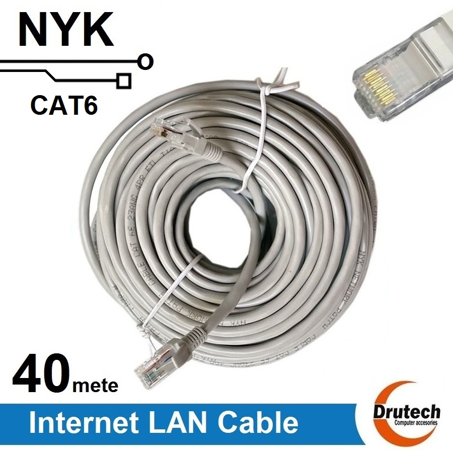 NYK Kabel Lan UTP Cat6 40m RJ45 Internet Ethernet Cable | Lazada Indonesia