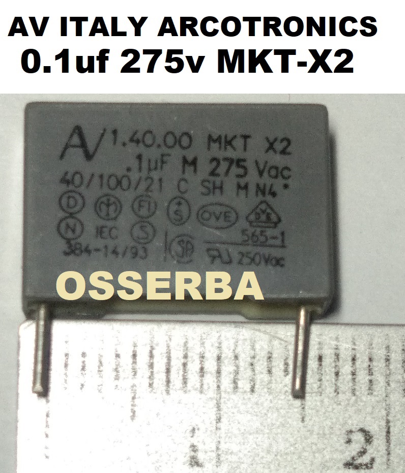 0.1uf 275v MKT MKP X2 100n 104 AV ITALY ARCOTRONICS High End Capacitor | Lazada Indonesia