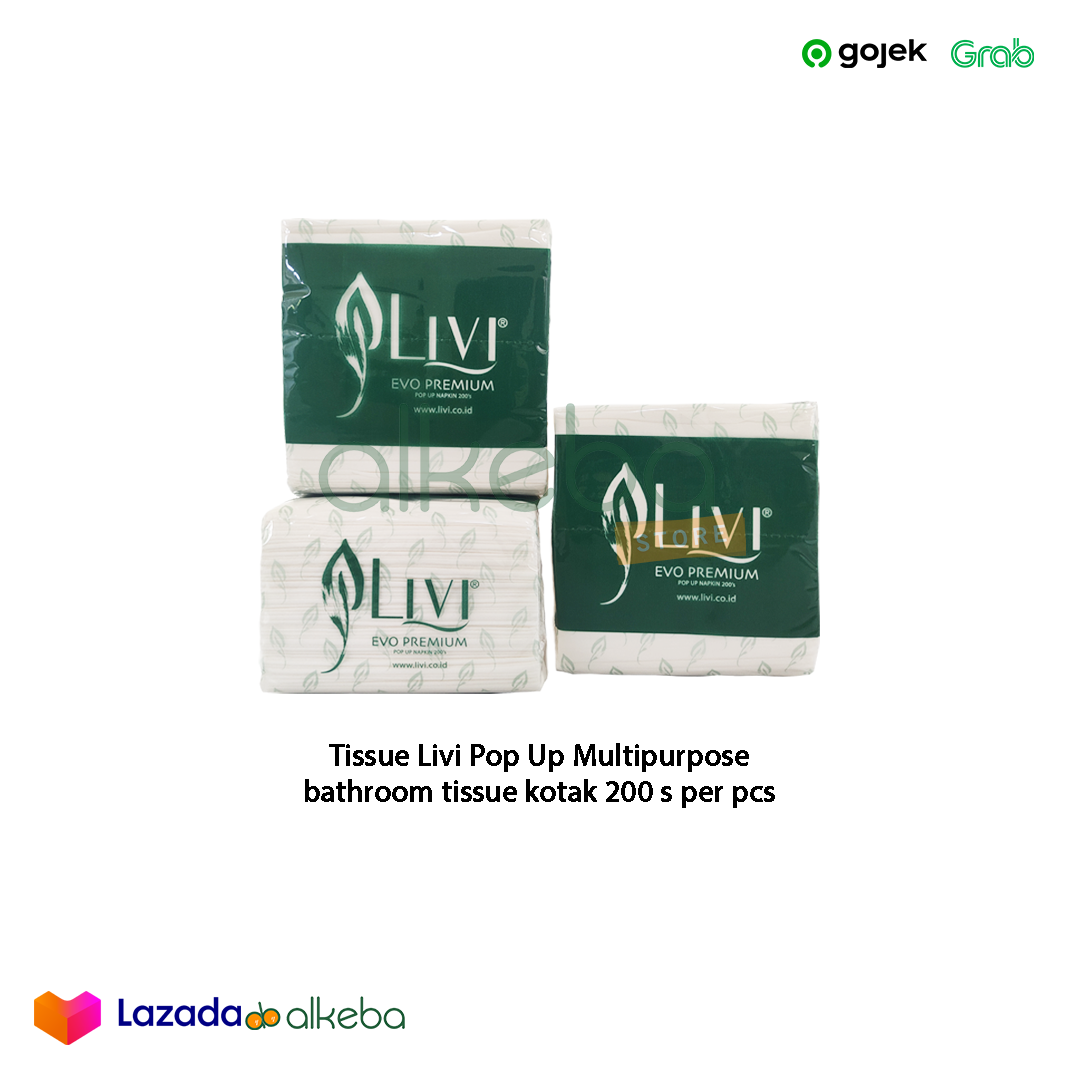 Tissue Livi Pop Up Multipurpose bathroom tissue kotak 200 s per Pcs ...