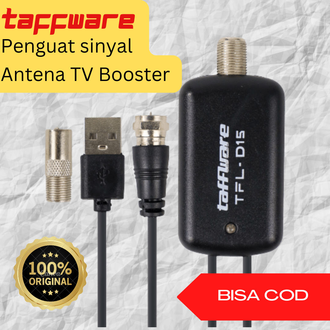 Penguat Sinyal TV Taffware Amplifier Digital Signal Booster DVB T2 UHF ...