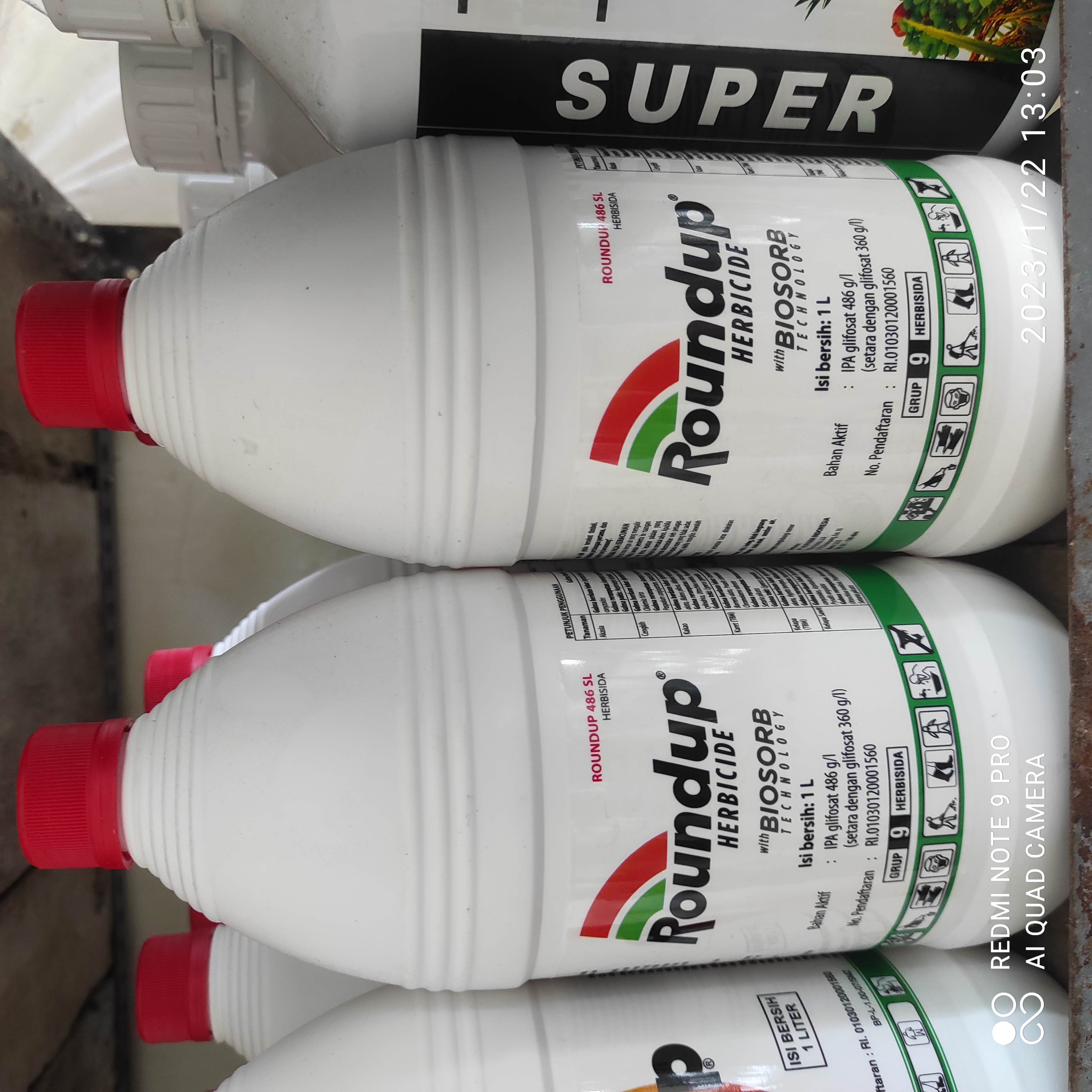 Herbisida Roundup 486 SL Kemasan Baru 1 Liter Pembasmi Rumput Liar ...